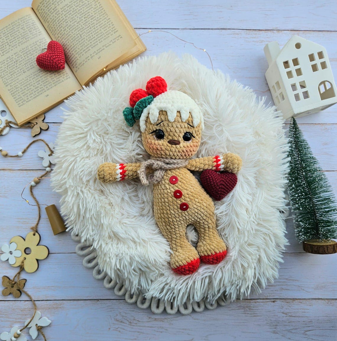 Crochet Gingerbread Pattern PDF – Amigurumi Christmas Mama & Baby ...