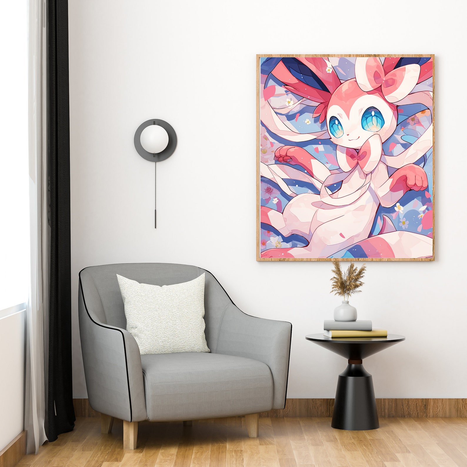 3 Majestic Sylveon Wall Print, Instant Download, Eevee Art, Pokemon ...