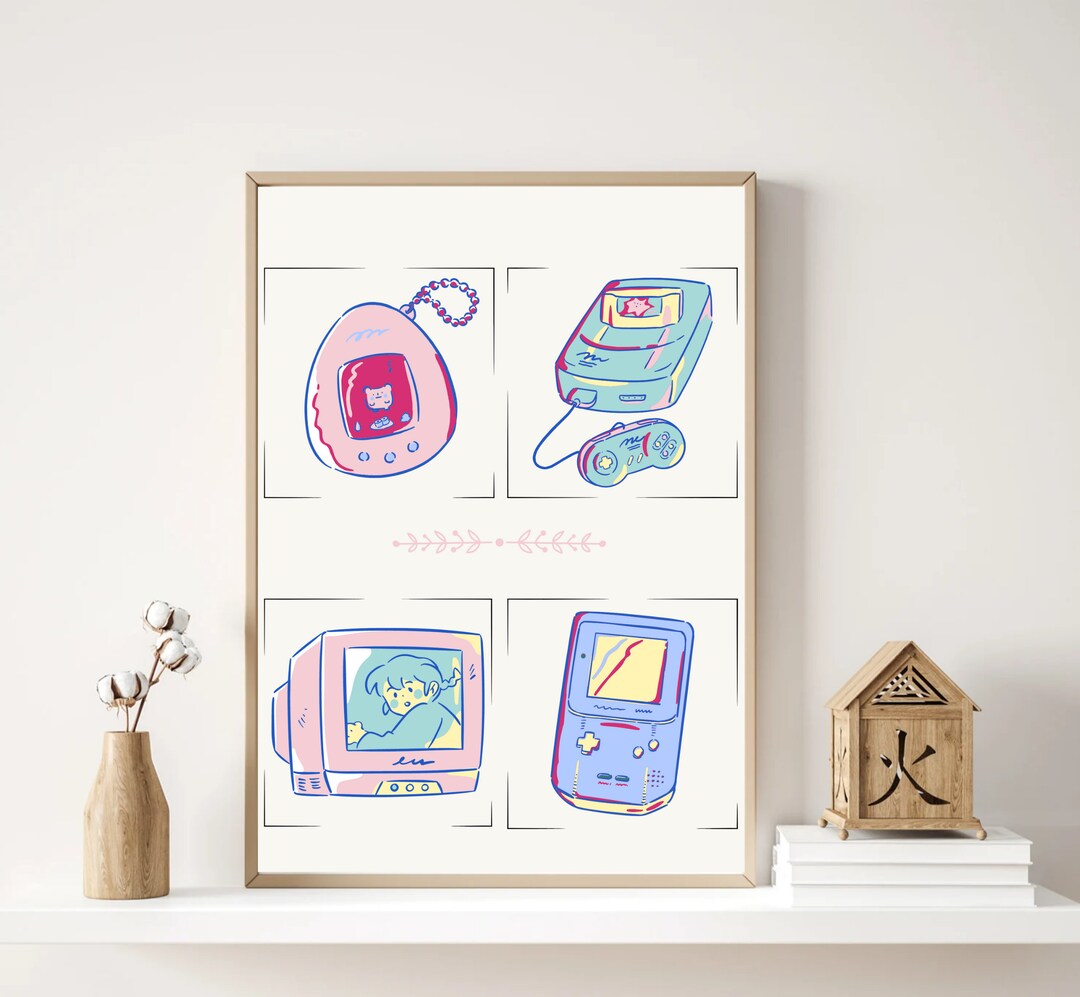 Vintage Video Game Poster | 90s Video Games Art Print | Retro Games ...