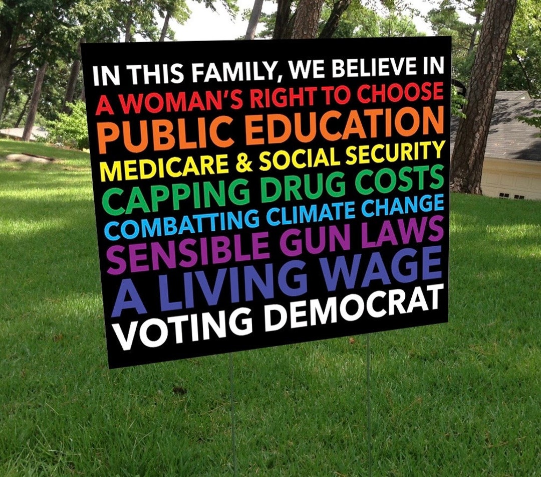 Democrat in This House Woman Yard Sign - Etsy