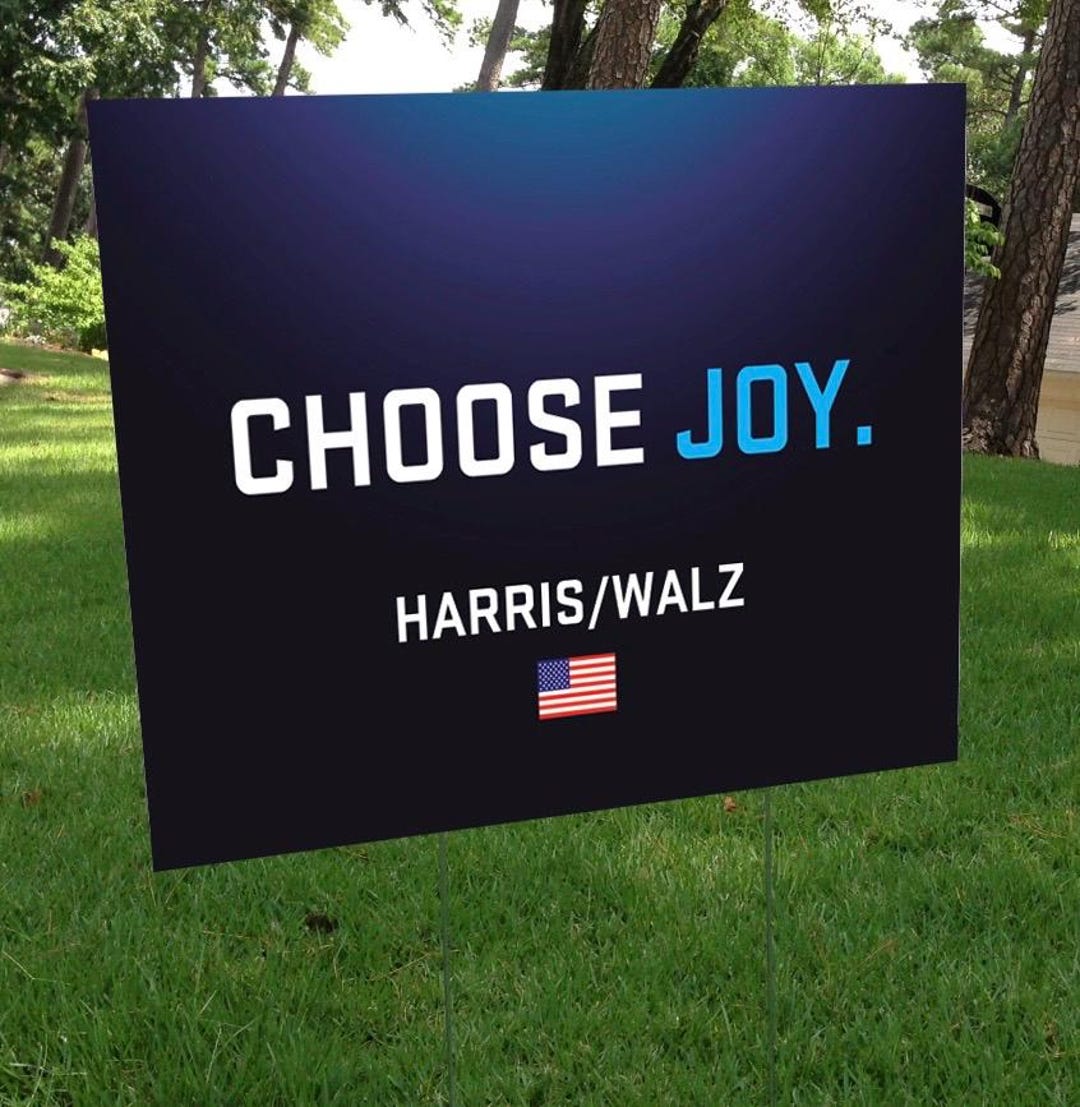 Joy Kamala Harris Walz Yard Sign - Etsy Australia