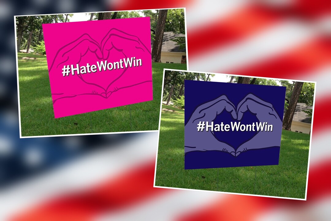 Hate Wont Win Yard Sign - Etsy