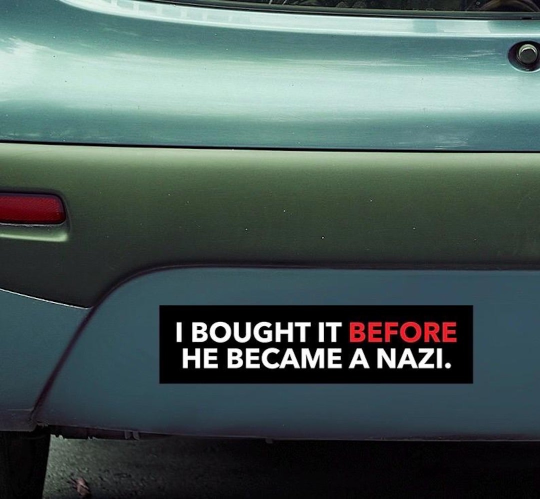 Anti Elon Musk Tesla Nazi Bumper Sticker - Etsy