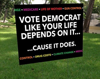 Democrat Yard Sign - Etsy