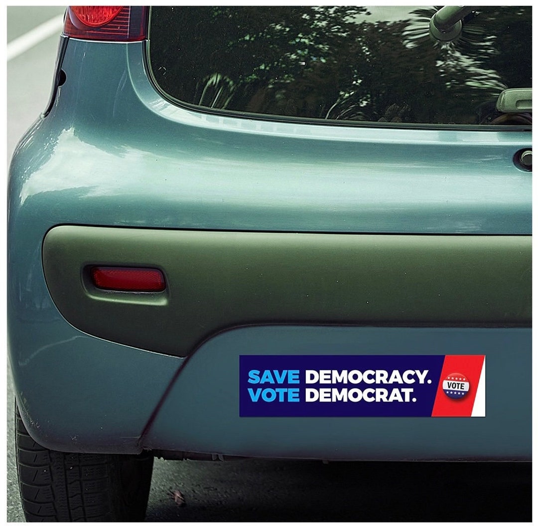 Democracy Bumper Sticker Car Magnet - Etsy