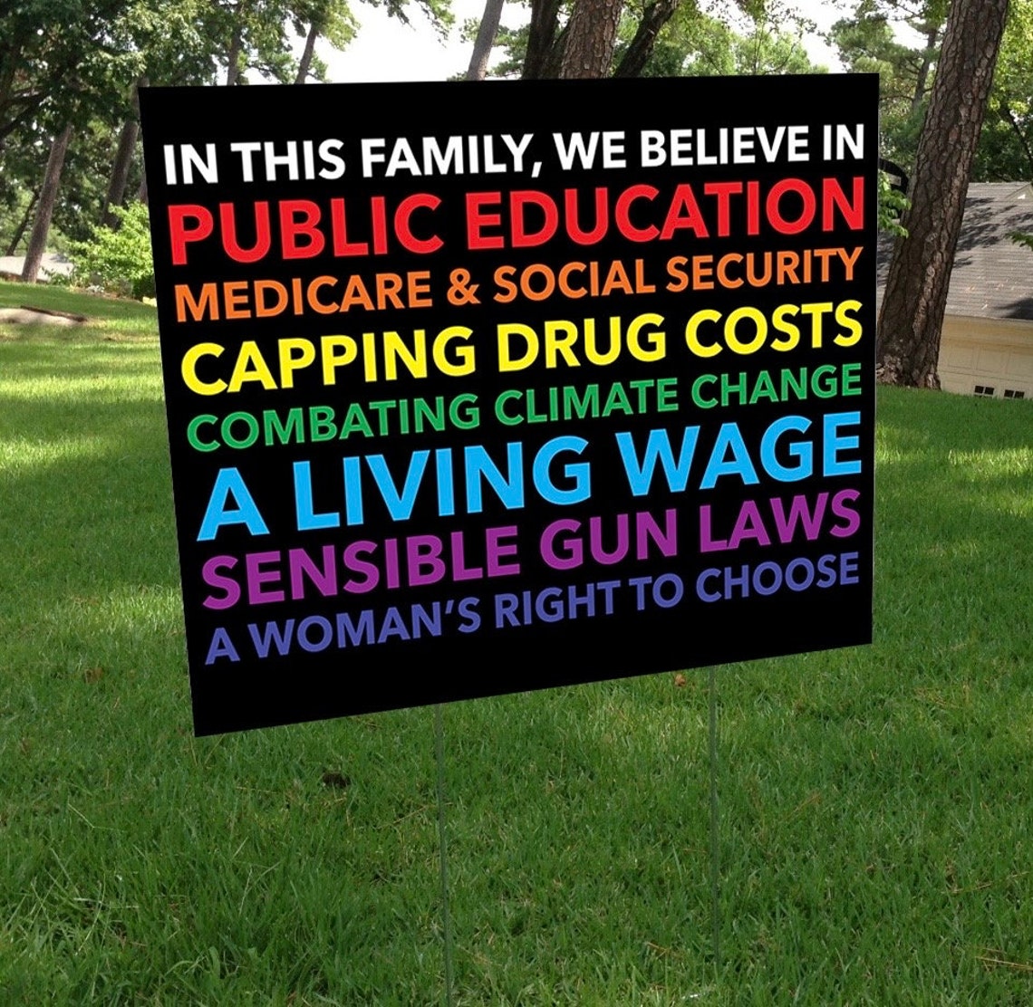 We Believe in Yard Sign Progressive - Etsy