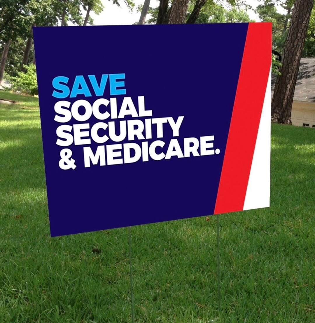 Save Social Security & Medicare Yard Sign - Etsy