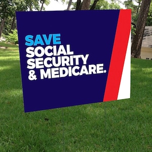 Save Social Security & Medicare Yard Sign - Etsy