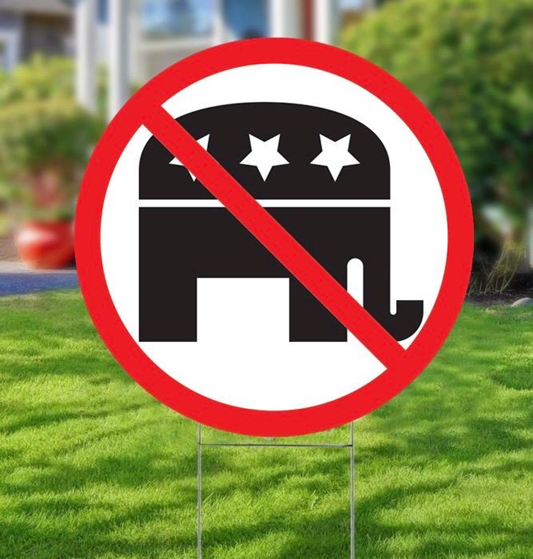 Anti-republican Elephant Yard Sign - Etsy
