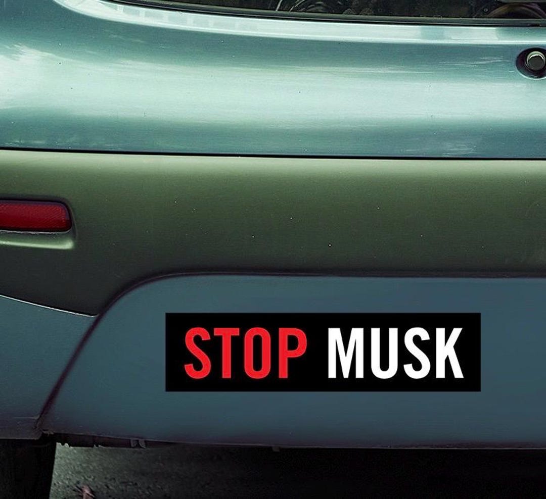 Stop Elon Musk Bumper Sticker - Etsy