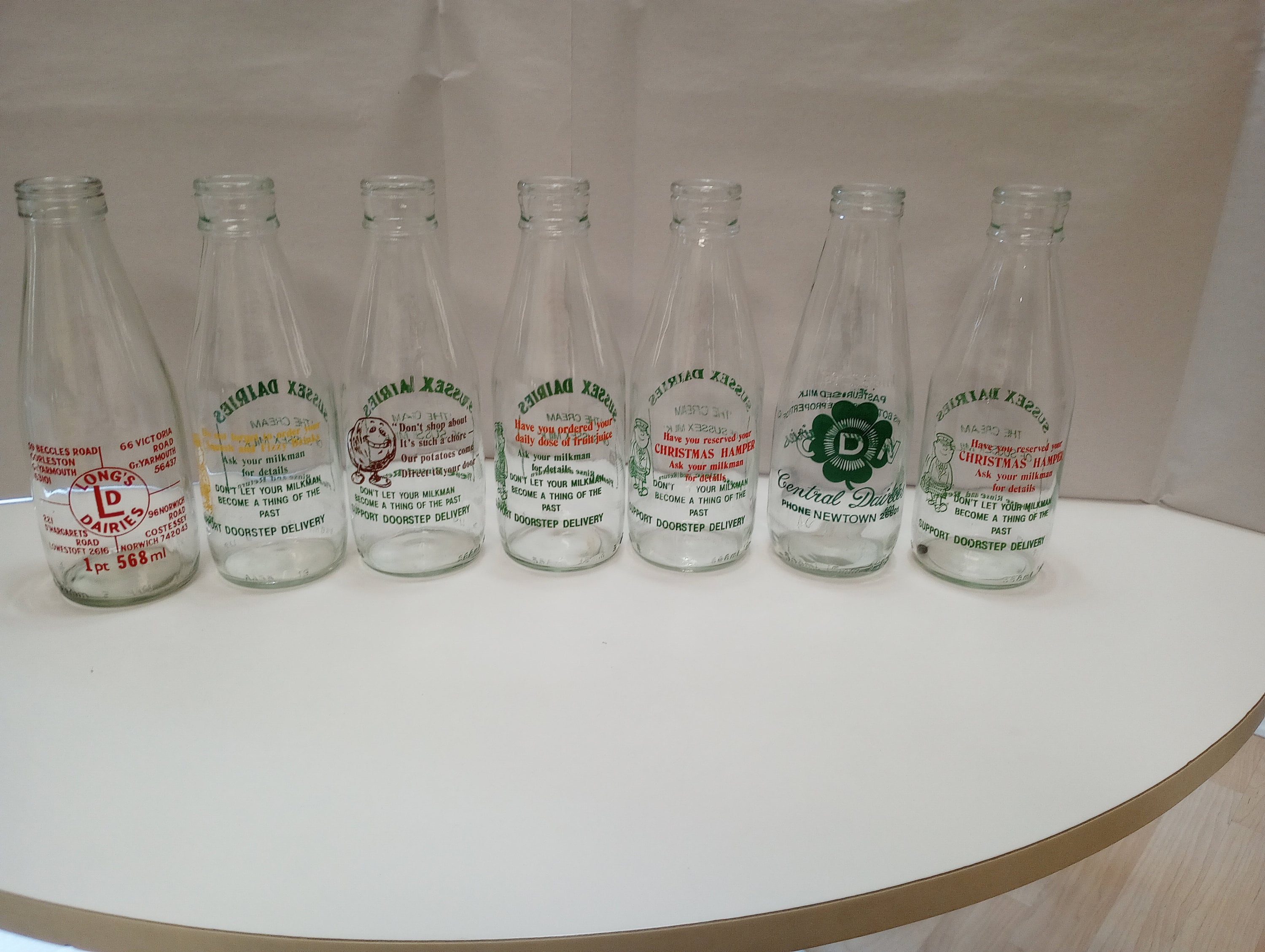 Vintage British Milk Bottles - Etsy