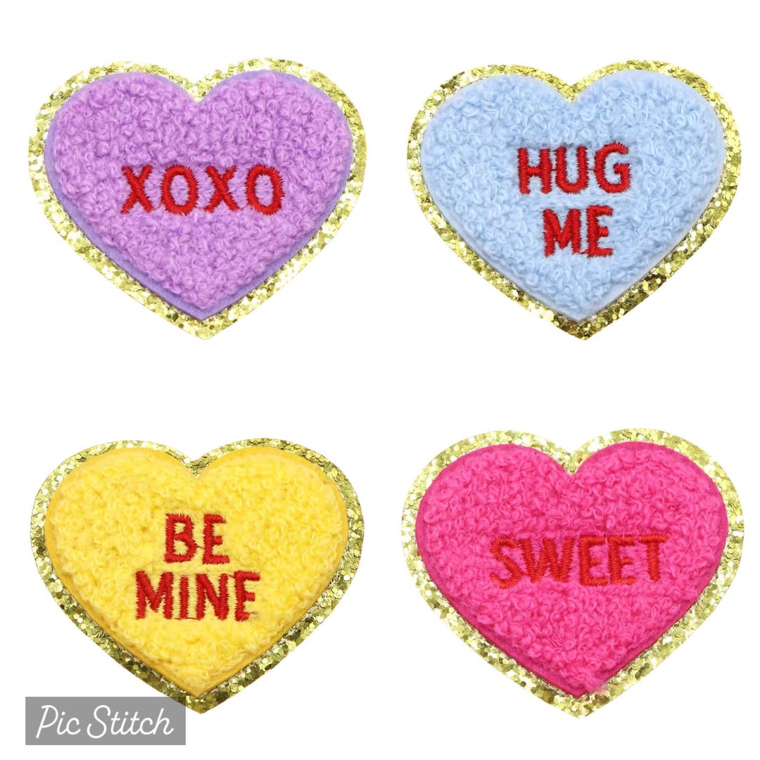 SET OF 4 Conversation Hearts - Etsy