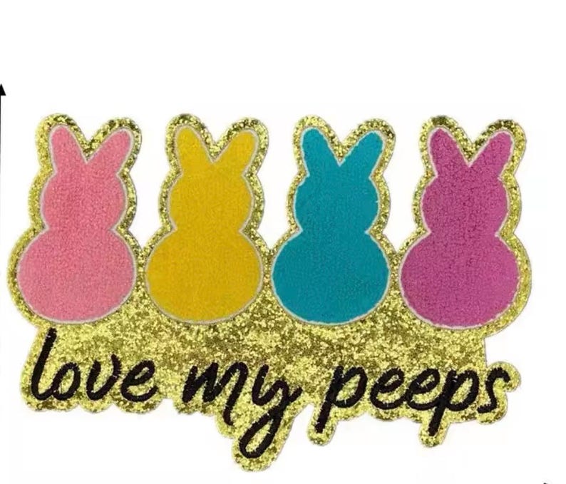 Love My Peeps Easter Large Iron on Patch - Etsy