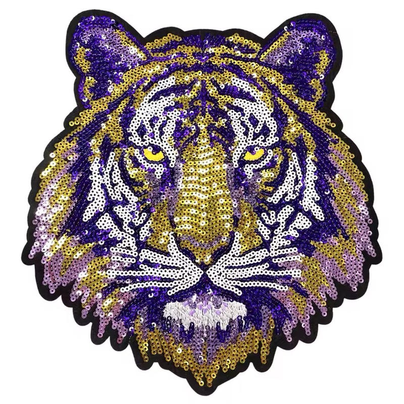 Tiger Sequins Iron on Patch - Etsy