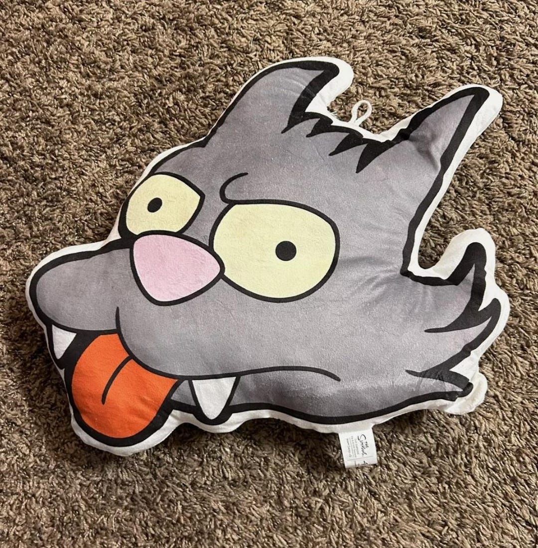 Universal Studios the Simpsons Scratchy the Cat Throw Pillow Gray 16 X ...