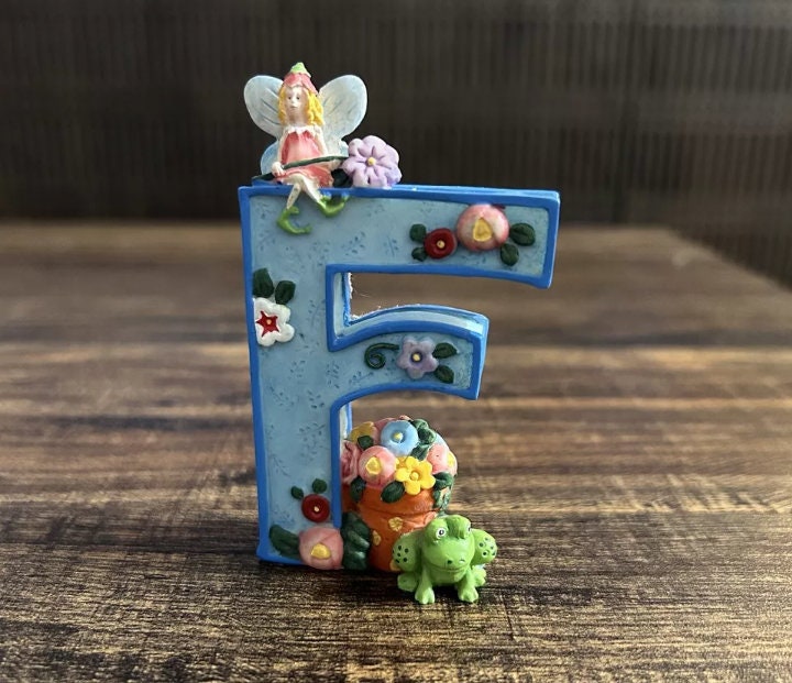 Vintage 1999 Mary Engelbreit Standing Alphabet Letter F Resin Fairy and ...