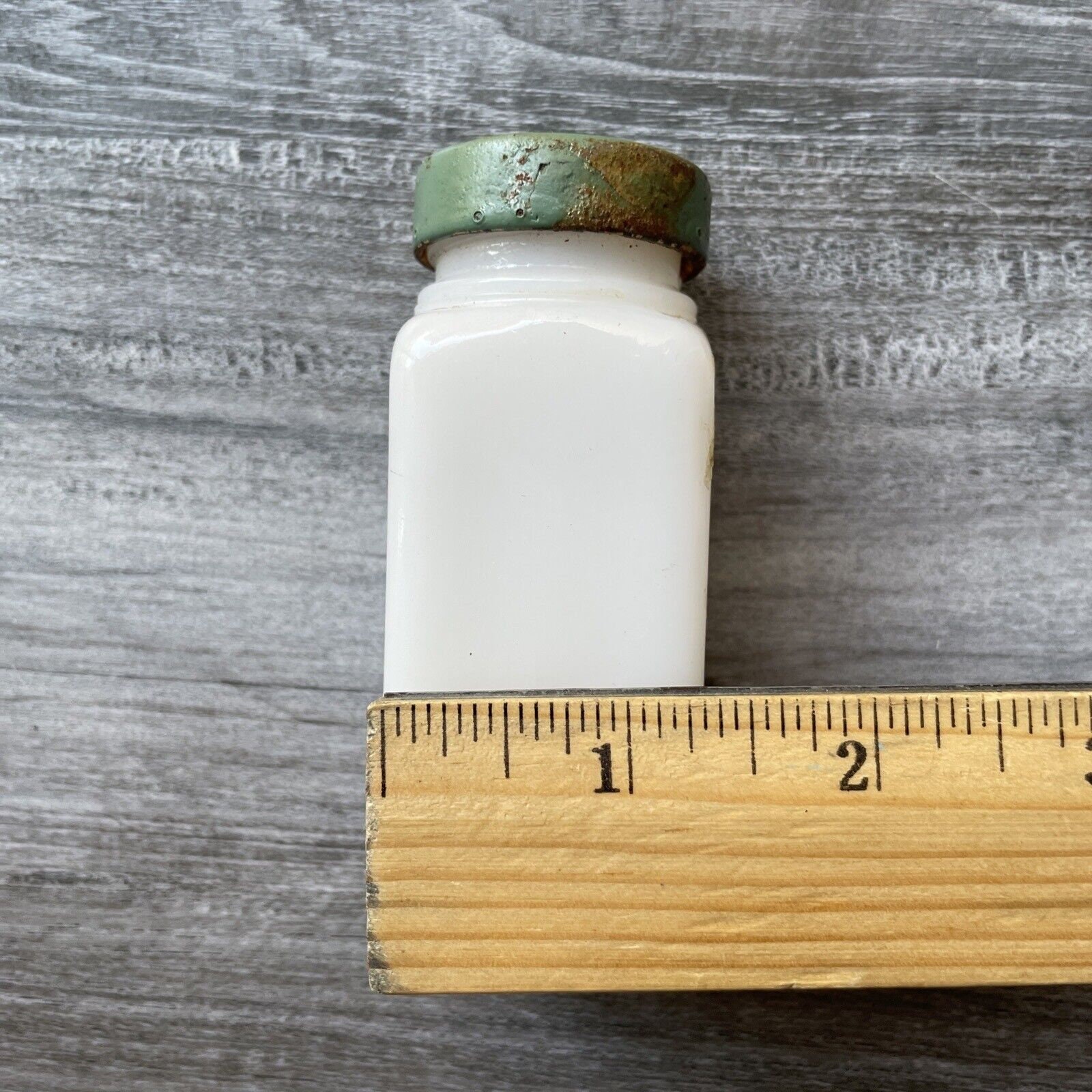 Vintage 1940 Griffith Milk Glass Jars Spice Green Lids Set of - Etsy