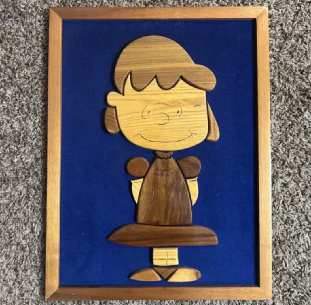 Vintage Intarsia Wood Art Wall the Peanuts Lucy Van Pelt Character 19 ...