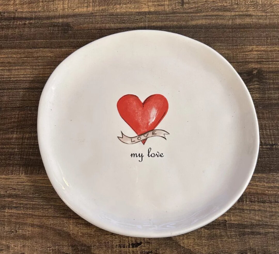 Vintage Rae Dunn M Studios My Love Plate - Etsy