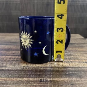 Vintage Libbey Cobalt Blue Celestial Glass Coffee Mug - Etsy