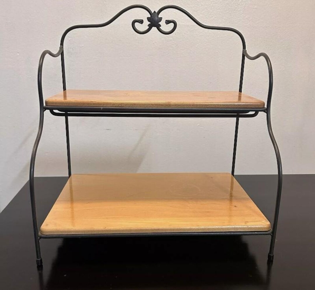Longaberger Wrought Iron Rack Tabletop With 2 Removable Shelves Shelf ...