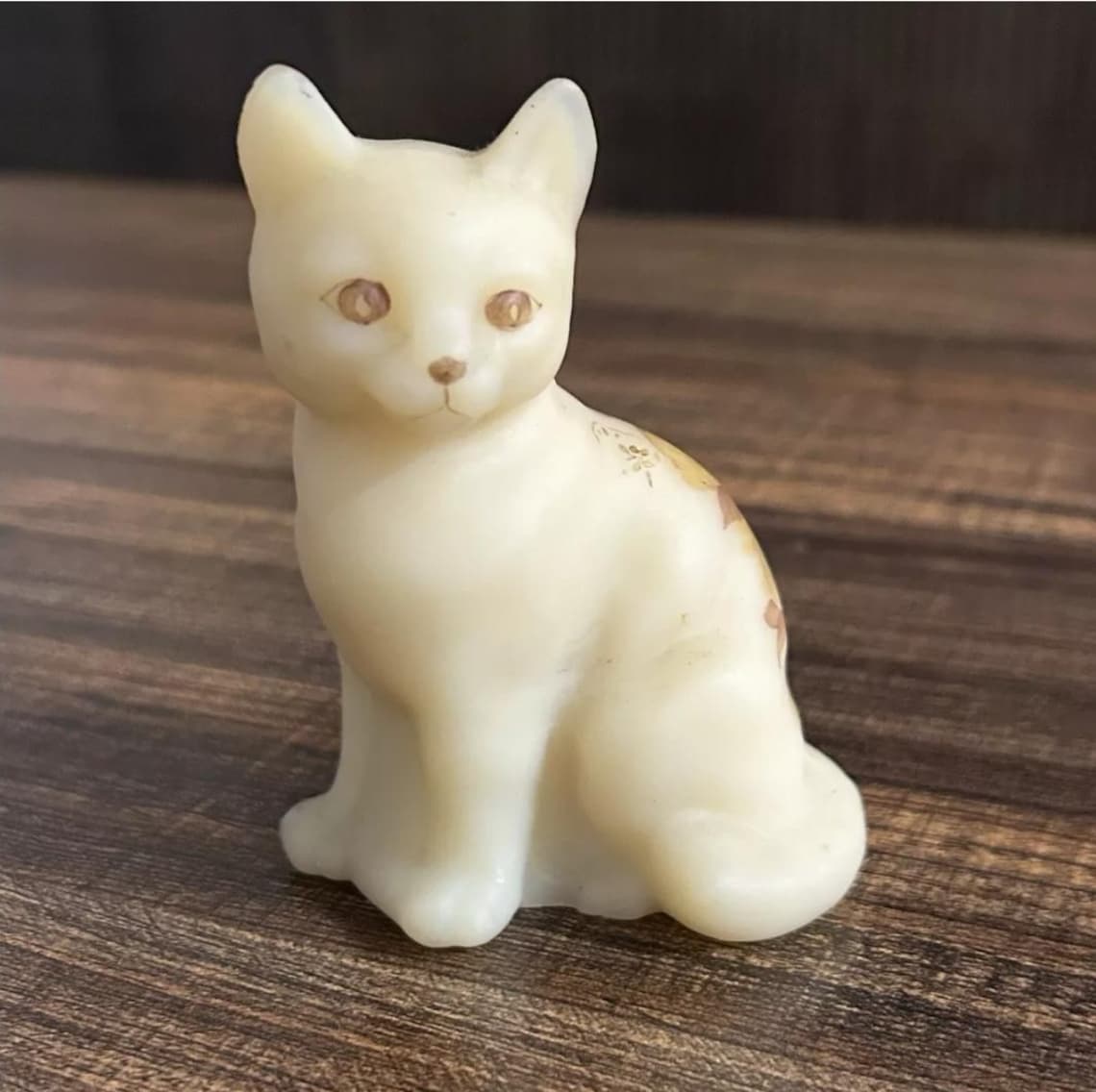 Fenton Glass Cat Figurine Hand Painted Signed - Etsy