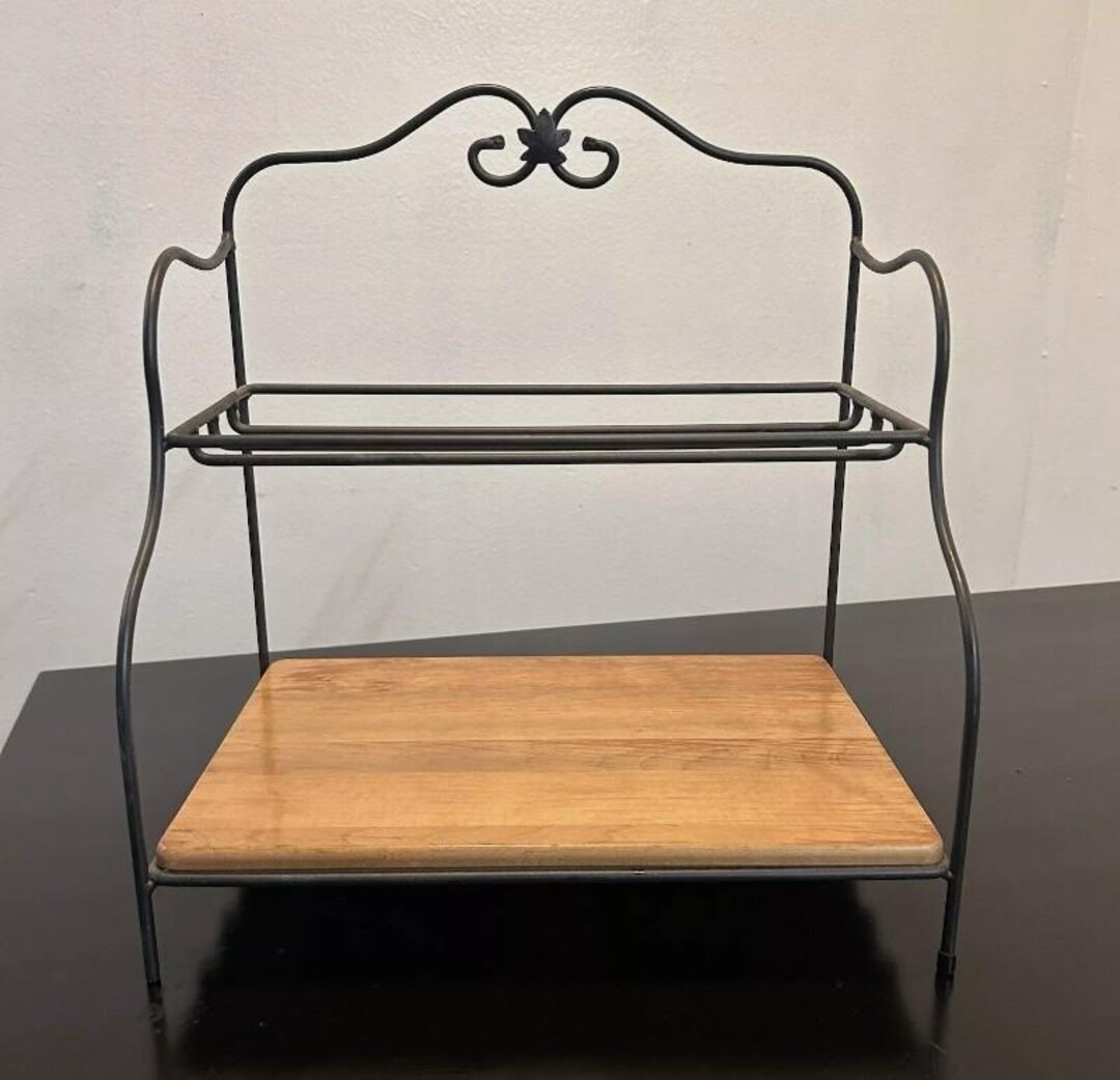 Longaberger Wrought Iron Rack Tabletop With One Removable Shelf 15”x16 ...