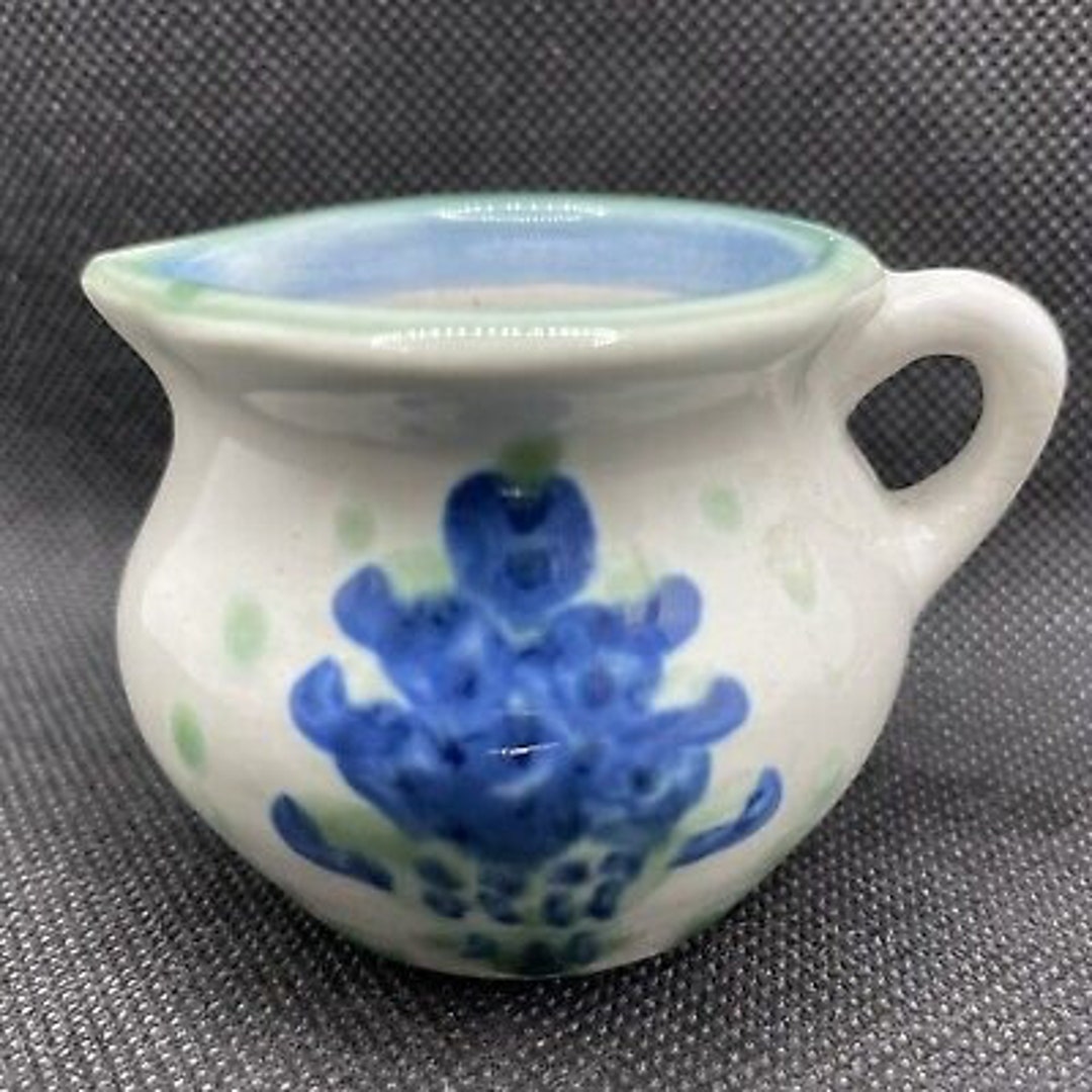 M A Hadley Blueberry Bouquet Pottery Mini Pitcher Creamer - Etsy