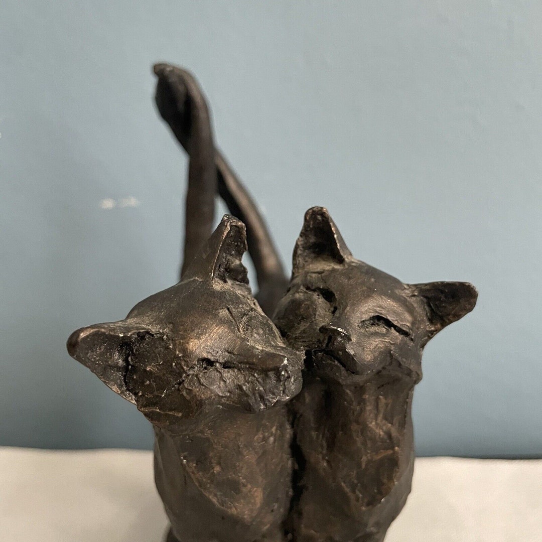 Paul Jenkins Cat Sculpture Cold Cast Bronze by Twos Company - Etsy