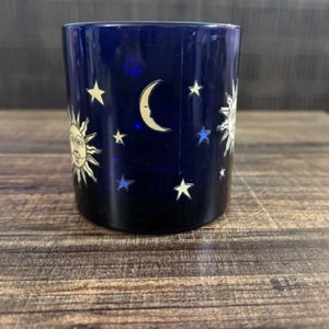 Vintage Libbey Cobalt Blue Celestial Glass Coffee Mug - Etsy