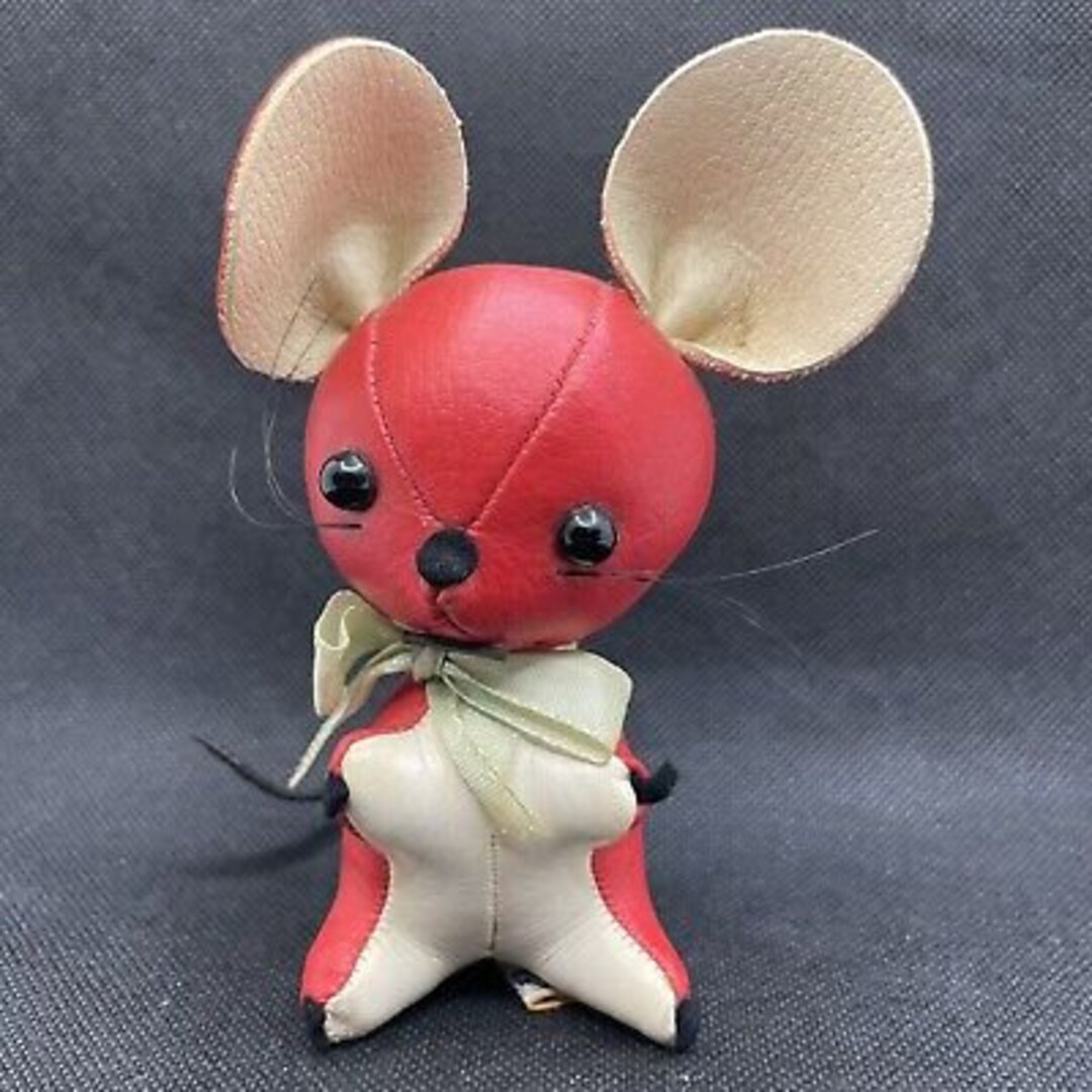Vintage Dakin Dream Pets Red Leather Mouse - Etsy