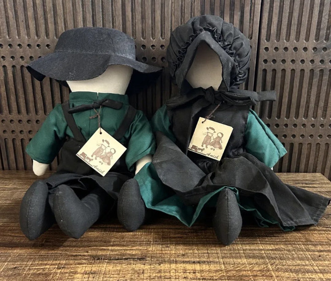 Vintage Amish Faceless Handmade Stuffed Dolls - Etsy