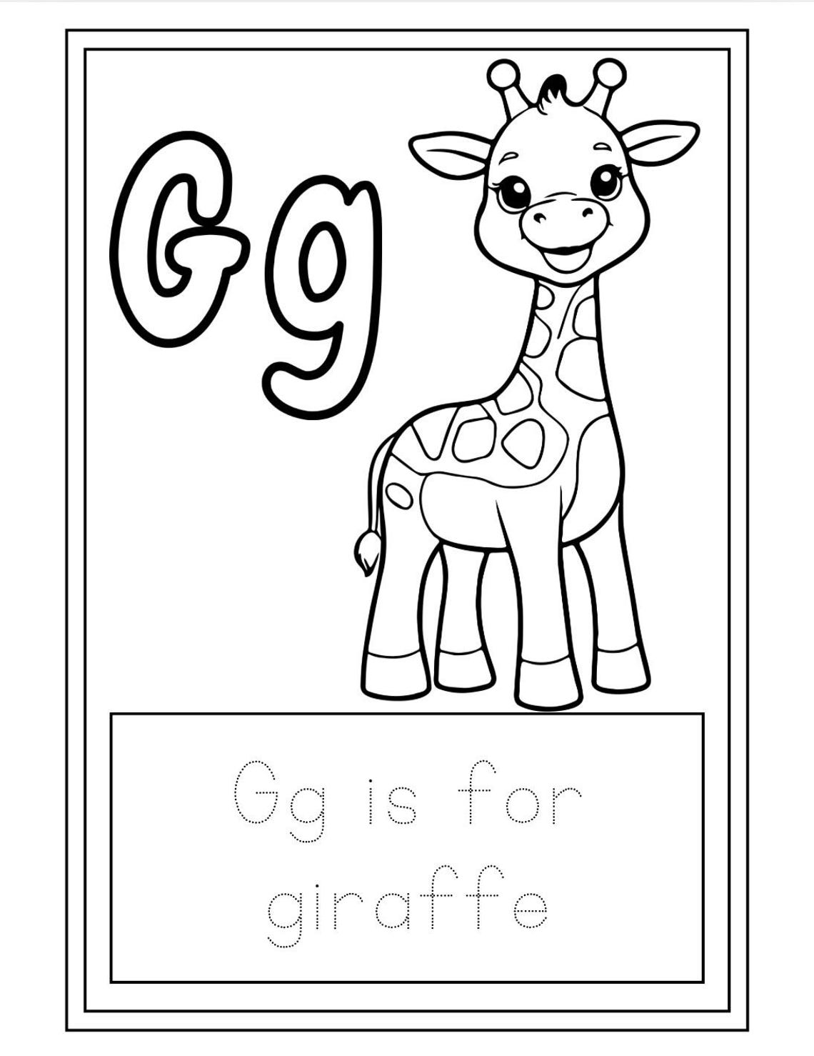 Alphabet Animals Coloring Book | Digital Printable Download | ABC ...