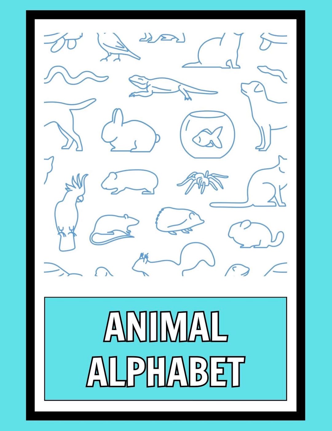 Alphabet Animals Coloring Book | Digital Printable Download | ABC ...
