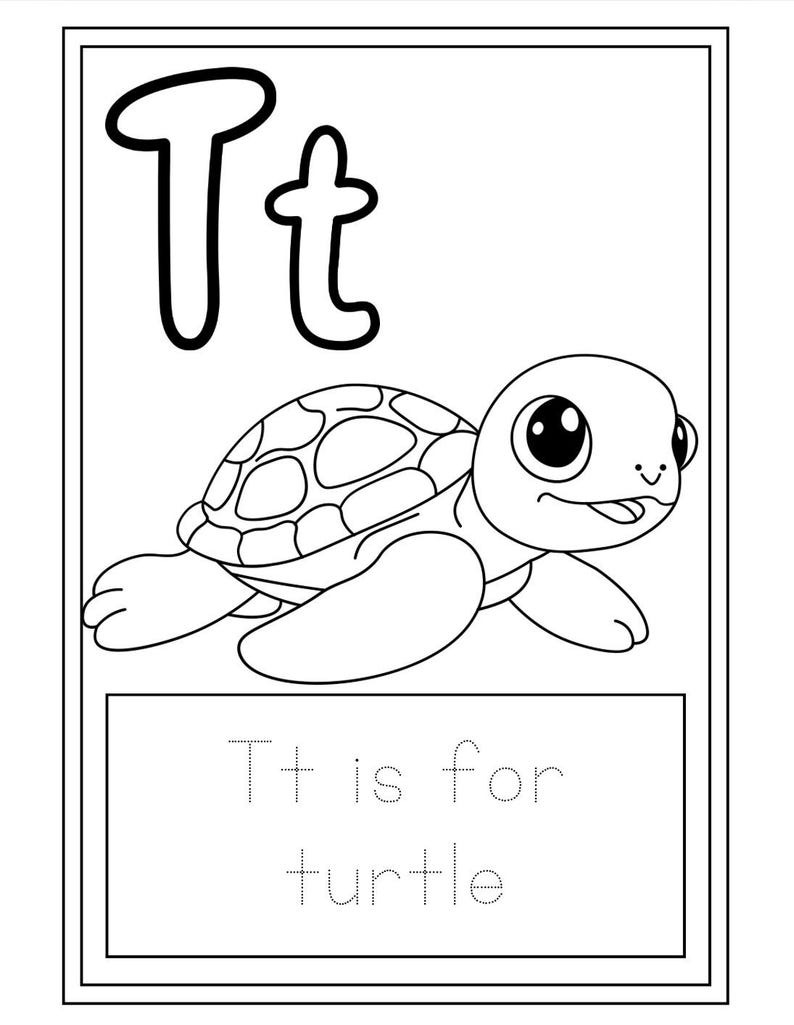 Alphabet Animals Coloring Book | Digital Printable Download | ABC ...