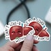 Liver Anatomy Sticker, Funny Anatomical Liver Sticker Set for Nurse ...