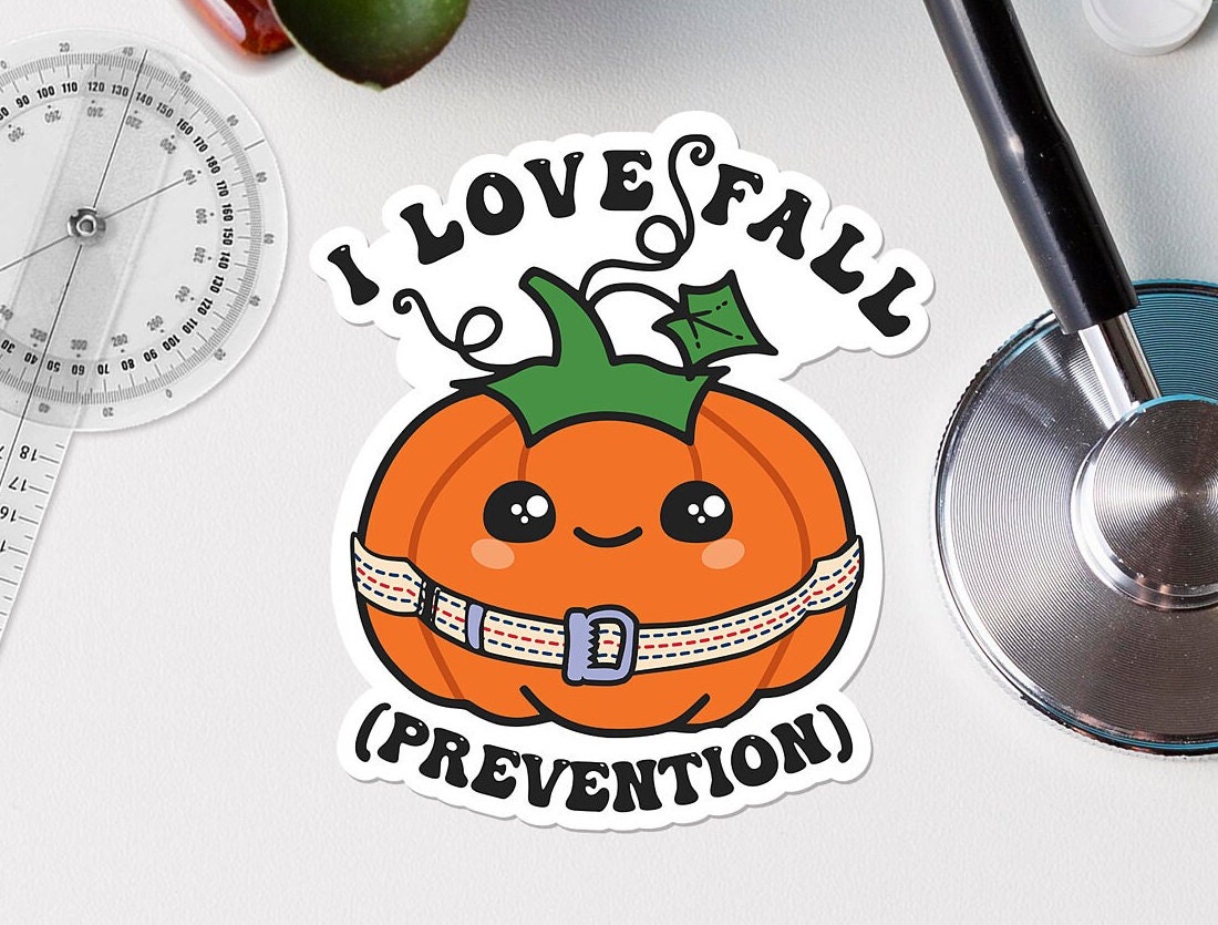 I Love Fall prevention Sticker, Funny Physical Therapy Sticker, Gait ...