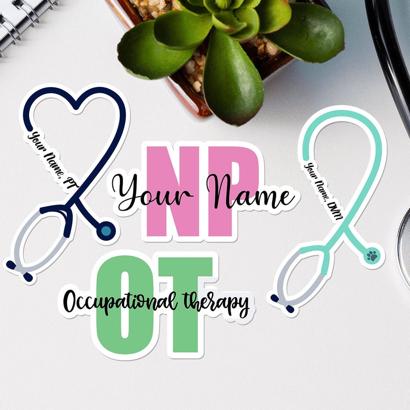 Personalised Healthcare Stickers - Etsy