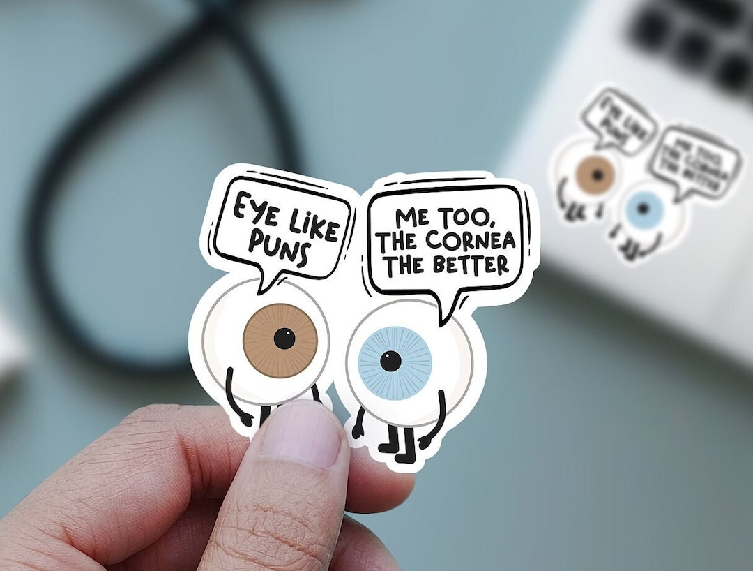 Funny Optometry Eye Doctor Sticker, Cute Optometrist Gift for Optometry ...