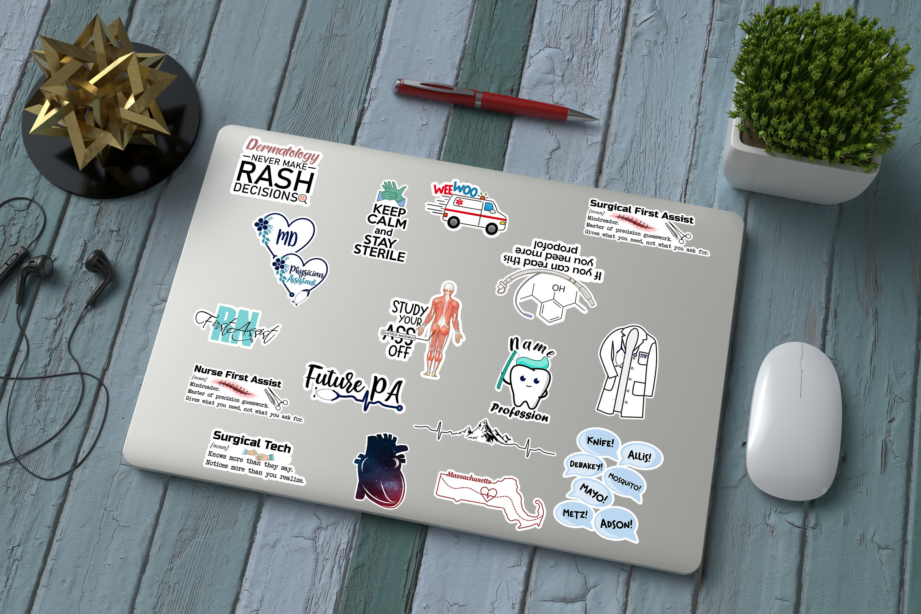 Liver Anatomy Sticker, Funny Anatomical Liver Sticker Set for Nurse ...