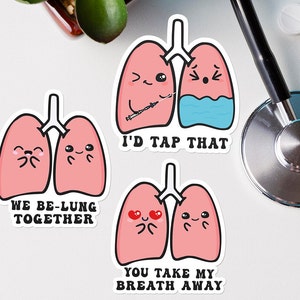 I'd Tap That Lung Sticker for Icu Pulmonary Gift Sticker for Md, Icu ...