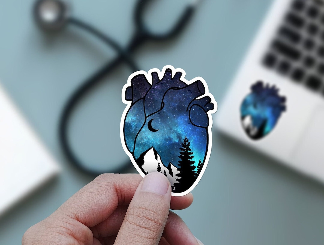 Anatomical Heart Sticker Gift, Cute Cardiology Sticker for Nurse ...