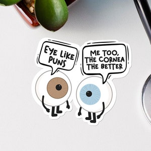 Funny Optometry Eye Doctor Sticker, Cute Optometrist Gift for Optometry ...