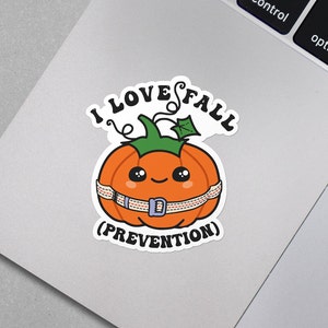 I Love Fall (prevention) Sticker, Funny Physical Therapy Sticker, Gait ...