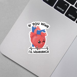 Cute Heart Anatomy Sticker, Funny Anatomical Heart Sticker, Cardiology ...