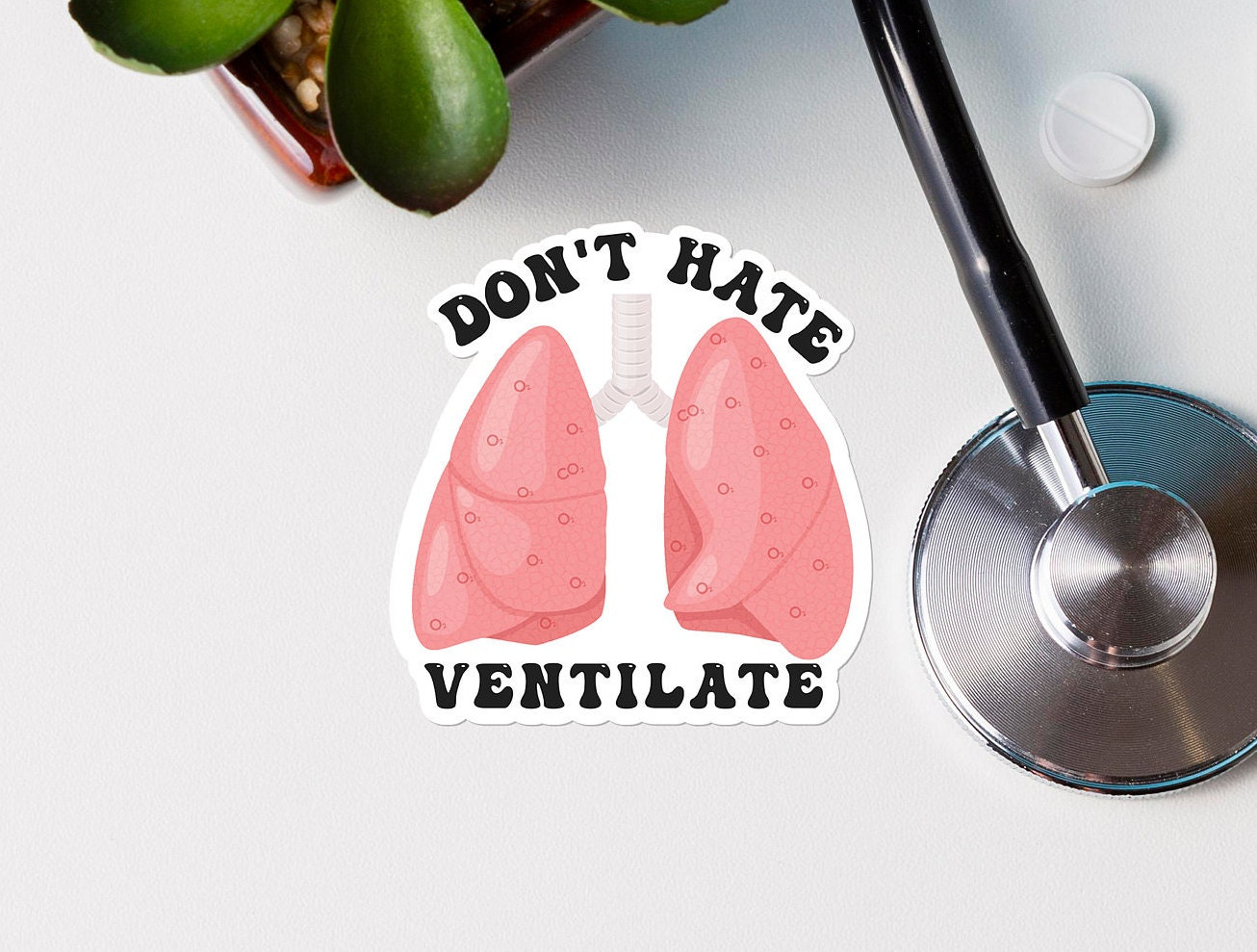 Lung Anatomy Sticker for Nurses, Respiratory Therapy Gift for Rt, Funny ...