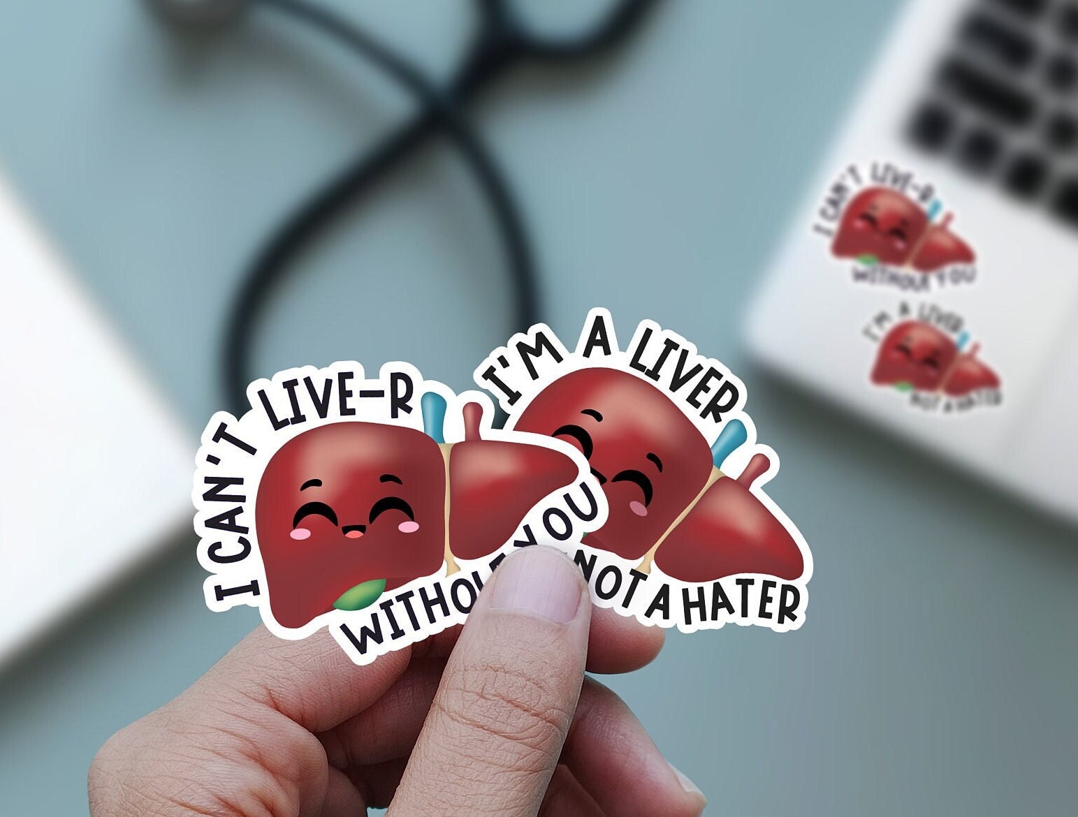Liver Anatomy Sticker, Funny Anatomical Liver Sticker Set for Nurse ...
