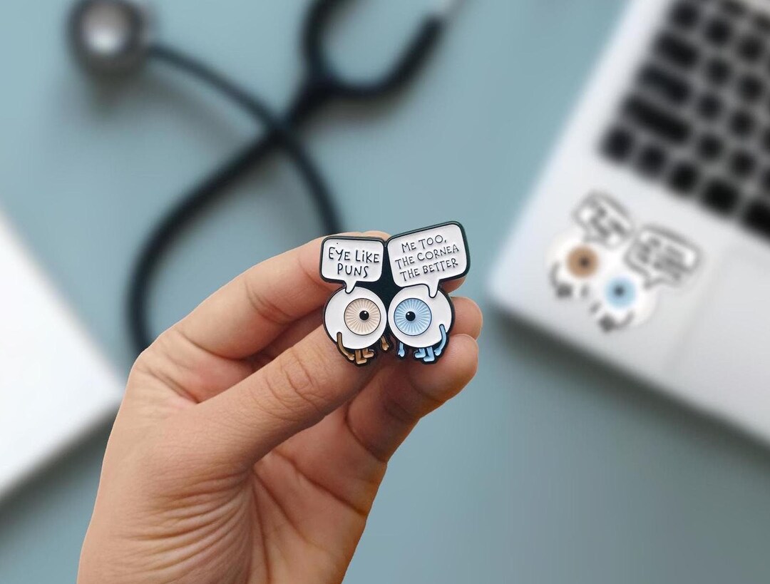 Funny Optometry Eye Doctor Enamel Pin, Cute Optometrist Gift for ...