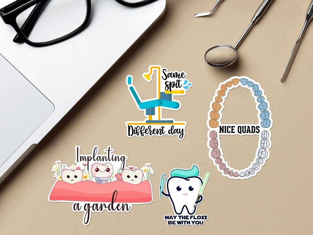 Funny Dental Stickers, Dental Hygiene, Dental Student Gift, Dental ...