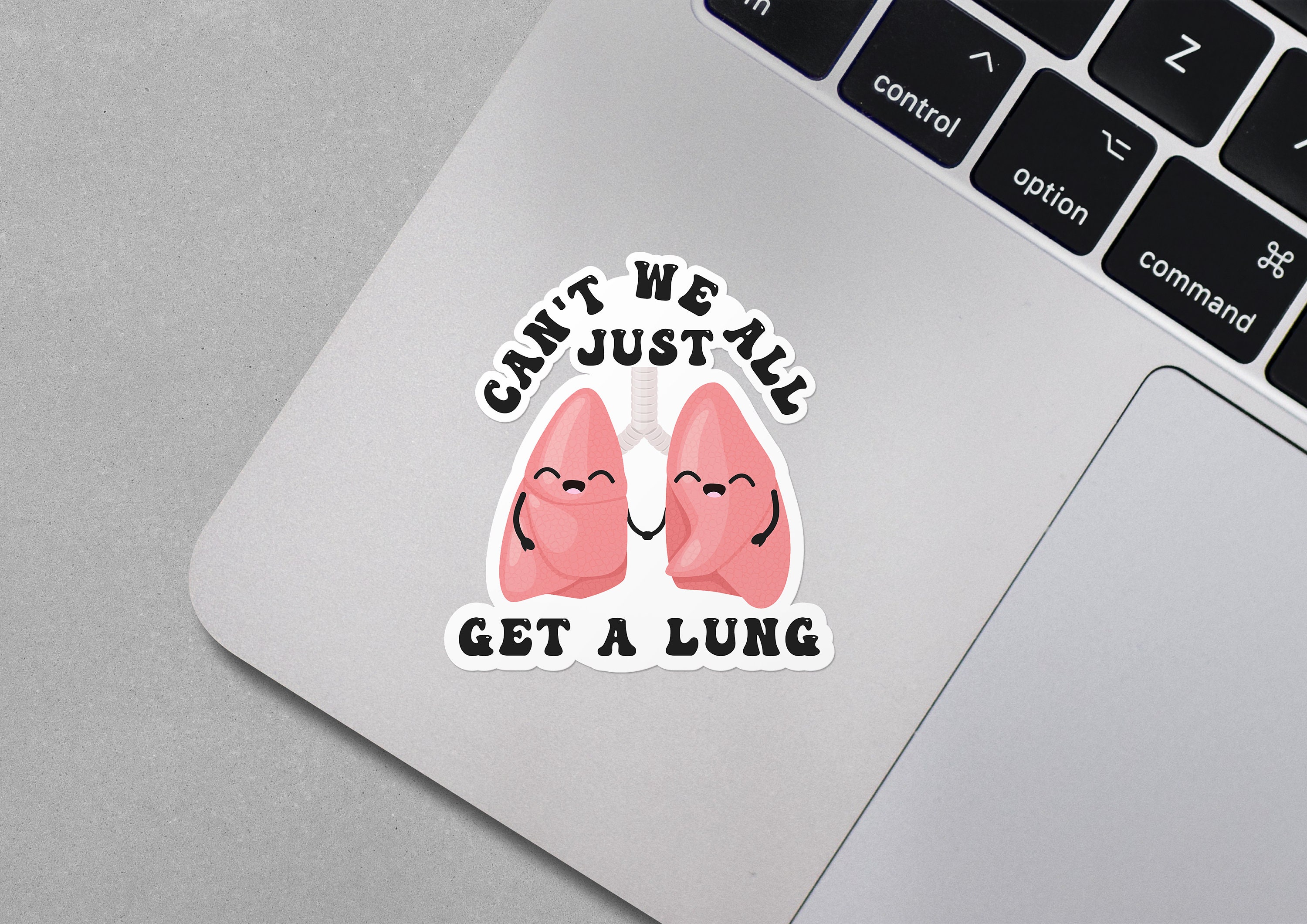 Cute Lung Anatomy Sticker, Funny Lung Anatomical Sticker, Pulmonology ...